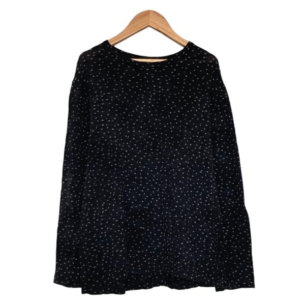 【商品名】pas de calais パドカレ ドットプリント ロングスリーブカットソー Tシャツ 1507-210 サイズ36 ブラック グレー【ブランド】pas de calais パドカレ【対象】レディース【ランク】SA ※若干の使用...