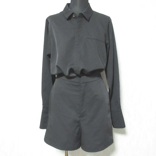 【商品名】23AW Herlipto ハーリップトゥ Armace Shirt Rompe ロンパース 1233305076 サイズS ブラック【ブランド】Herlipto ハーリップトゥ【対象】レディース【ランク】SA ※若干の使用感はあ...
