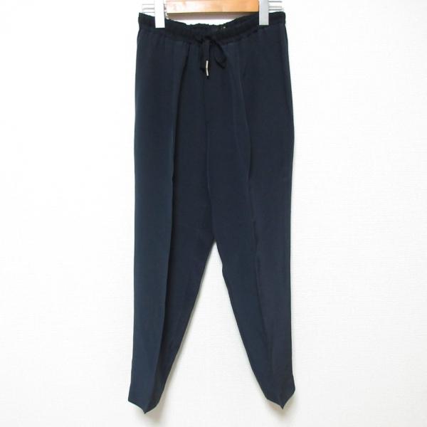 【商品名】Drawer ドゥロワー シルクドロストテーパードパンツ スラックス 6514-299-0974 サイズ34 ネイビー【ブランド】Drawer ドゥロワー【対象】レディース【ランク】SA ※若干の使用感はあるが、全体的に状態の良い...