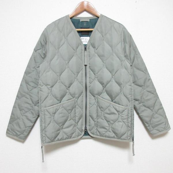 【商品名】TAION タイオン V NECK ZIP JACKETS キルティングダウンジャケット サイズL ライトカーキ【ブランド】TAION タイオン【対象】レディース【ランク】B ※使用感やダメージがある商品【カラー】ライトカーキ【表...
