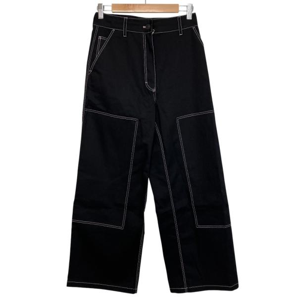 【商品名】24SS CECILIE BAHNSEN セシリーバンセン NONA TROUSERS WITH KNEE PATCH ワイドデニムパンツ 6 ブラック【ブランド】CECILIE BAHNSEN セシリーバンセン【対象】レディース...