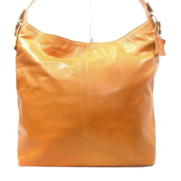 【商品名】PANCANI パンカーニ レザー ワンショルダー バッグ 鞄 ステッチ オレンジ【ブランド】PANCANI パンカーニ【対象】レディース【ランク】SA ※若干の使用感はあるが、全体的に状態の良い商品【カラー】オレンジ【実寸サイズ...