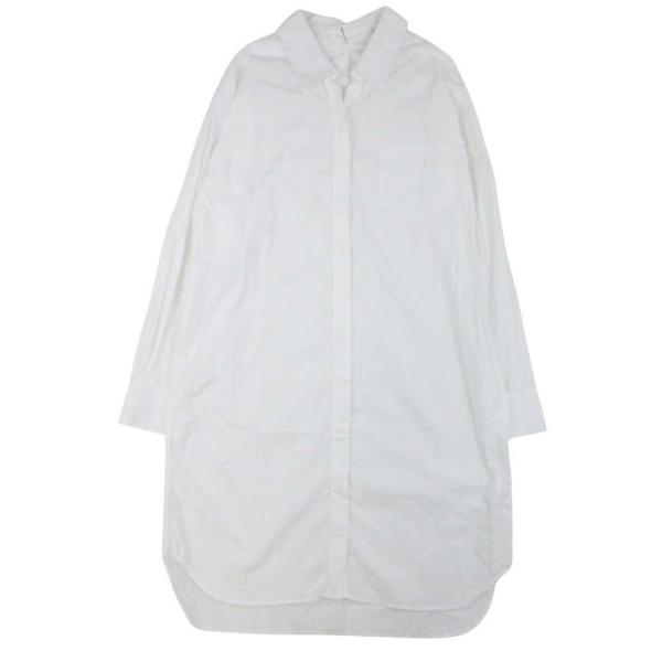 【商品名】BAGUTTA バグッタ シャツ ロング ワンピース ブラウス 羽織り オーバーシルエット 長袖 コットン XS 白 ホワイト  【ブランド】Bagutta バグッタ【対象】レディース【ランク】SA ※若干の使用感はあるが、全体的...