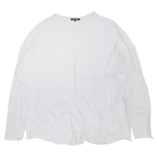 【商品名】pas de calais パドカレ Tシャツ カットソー トップス 長袖 クルーネック カットオフ ウール混 36 アイボリー 白【ブランド】pas de calais パドカレ【対象】レディース【ランク】A ※使用感はあるが、...