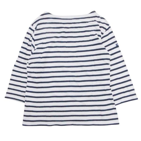 【商品名】SAINT JAMES セントジェームス MORLAIX モーレ ボーダー シャツ カットソー トップス ボートネック 七分袖 XS 白 紺【ブランド】SAINT JAMES セントジェームス【対象】レディース【ランク】A ※使用...