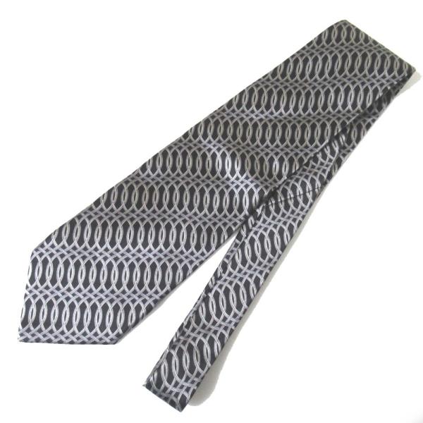 【商品名】ZILLI ジリー 総柄 シルクネクタイ ワイドタイ ブラック×グレー【ブランド】ZILLI ジリー【対象】メンズ【ランク】SA ※若干の使用感はあるが、全体的に状態の良い商品【カラー】ブラック×グレー【実寸サイズ】最大幅9.8c...