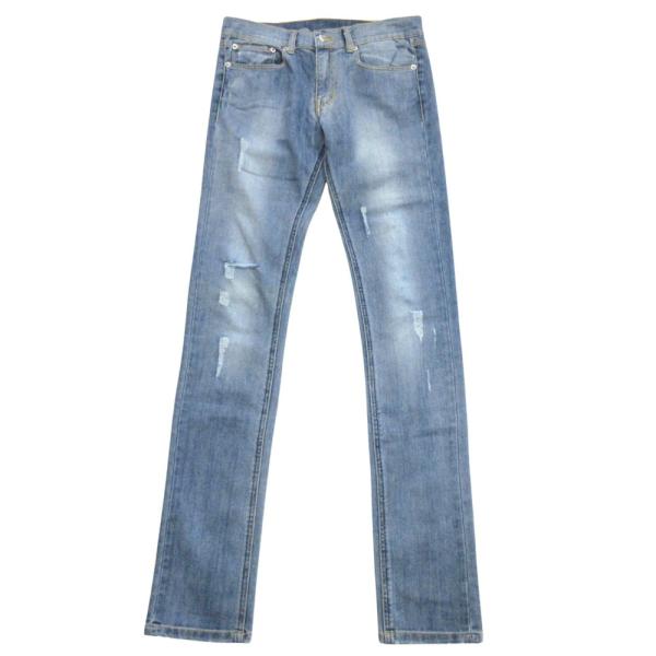 【商品名】HELLS BELLS ヘルズベルズ デニム ジーンズ パンツ ジーパン スキニー テーパード ダメージ加工 W28 青 ブルー【ブランド】HELLS BELLS ヘルズベルズ【対象】メンズ【ランク】SA ※若干の使用感はあるが、...