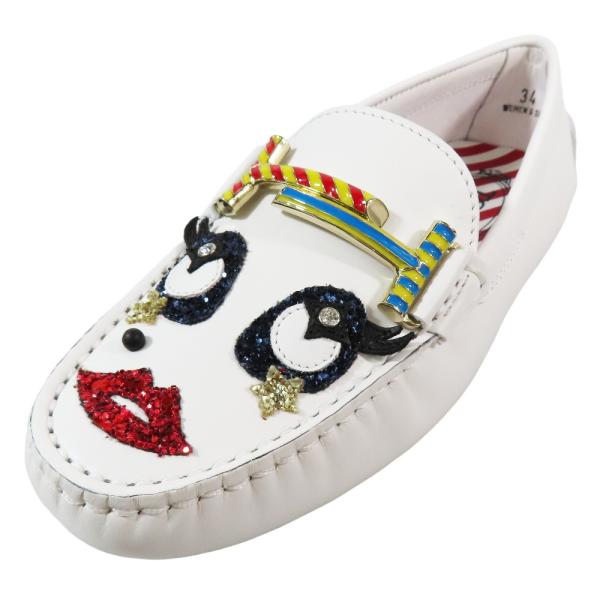【商品名】TOD'S トッズ GOMMINI MAXI DOPPIA T LADY EYES ゴンミーニ  ローファー ドライビングシューズ スリッポン レザー 34 ホワイト【ブランド】TOD’S トッズ【対象】レディース【ランク】NS ...