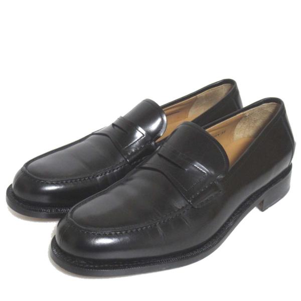 【商品名】Salvatore Ferragamo サルヴァトーレフェラガモ TRAMEZZA レザー コインローファー サイズ10.5 3E 約28cm ブラック【ブランド】Salvatore Ferragamo サルヴァトーレフェラガモ【...