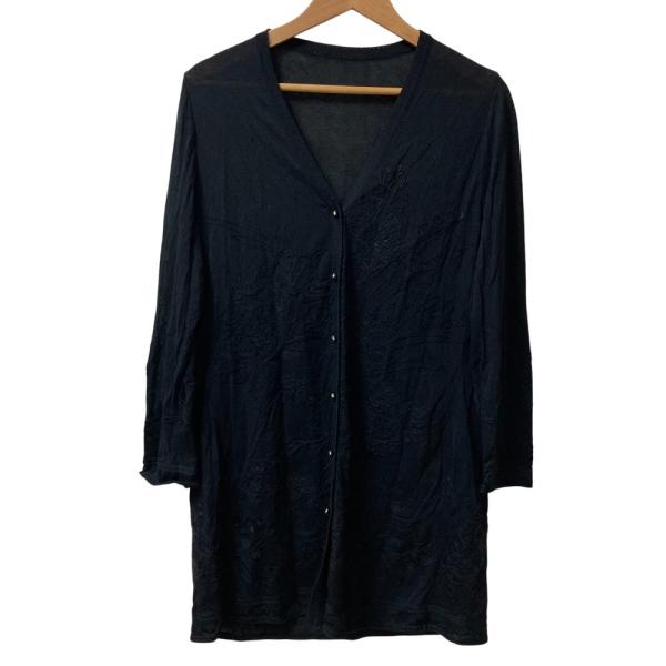 【商品名】LEONARD FASHION レオナールファッション フラワージャガード ロングニットカーディガン サイズ42 ブラック【ブランド】LEONARD FASHION レオナールファッション【対象】レディース【ランク】SA ※若干の...
