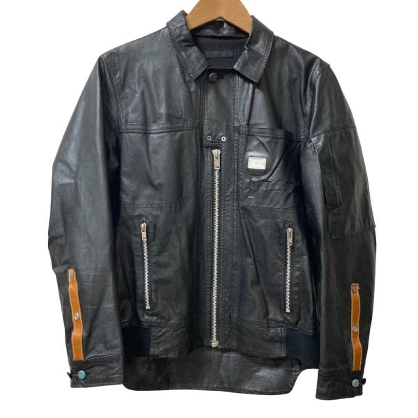 【商品名】10SS undercover アンダーカバー Less but better期 レザージャケット サイズ2 ブラック【ブランド】UNDERCOVER アンダーカバー【対象】メンズ【ランク】SA ※若干の使用感はあるが、全体的に状...