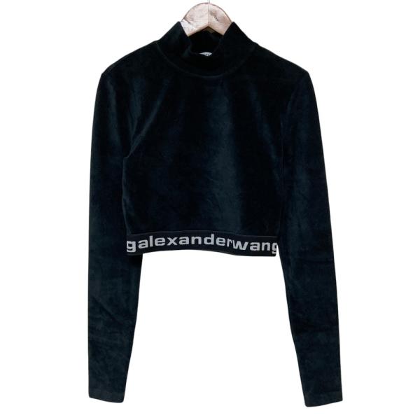 【商品名】Alexander Wang アレキサンダーワン ロゴバンド ハイネック クロップド コーデュロイカットソー XS ブラック【ブランド】Alexander Wang アレキサンダーワン【対象】レディース【ランク】SA ※若干の使用...