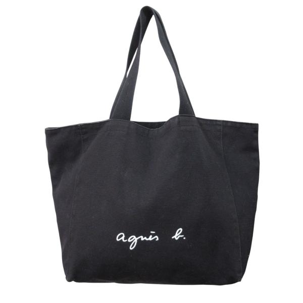 【商品名】agn〓s b. VOYAGE アニエスベーボヤージュ ロゴプリント キャンバス トートバッグ ブラック【ブランド】agnes b. VOYAGE アニエスベーボヤージュ【対象】レディース【ランク】A ※使用感はあるが、傷や汚れの...