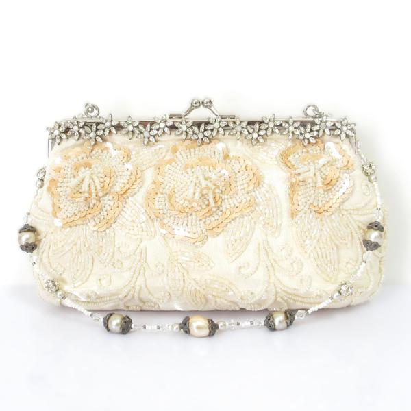 【商品名】Todd Anthony トッドアンソニー ビーズ刺繍 ビジュー パーティバッグ ハンドバッグ アイボリー【ブランド】Todd Anthony トッドアンソニー【対象】レディース【ランク】A ※使用感はあるが、傷や汚れの少ない商品...