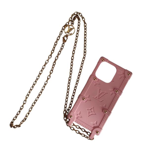 【商品名】LOUIS VUITTON ルイヴィトン リ・トランク チェーンストラップ iPhone14 PRO スマートフォンケース M82082 ピンク【ブランド】LOUIS VUITTON ルイヴィトン【対象】レディース【ランク】A ※...