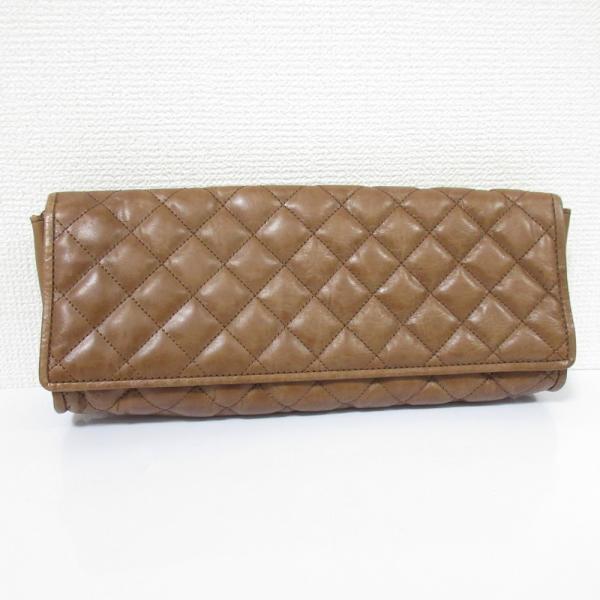 【商品名】SAN HIDEAKI MIHARA サンヒデアキミハラ レザー キルティング クラッチバッグ ブラウン【ブランド】SAN HIDEAKI MIHARA サンヒデアキミハラ【対象】レディース【ランク】A ※使用感はあるが、傷や汚れ...