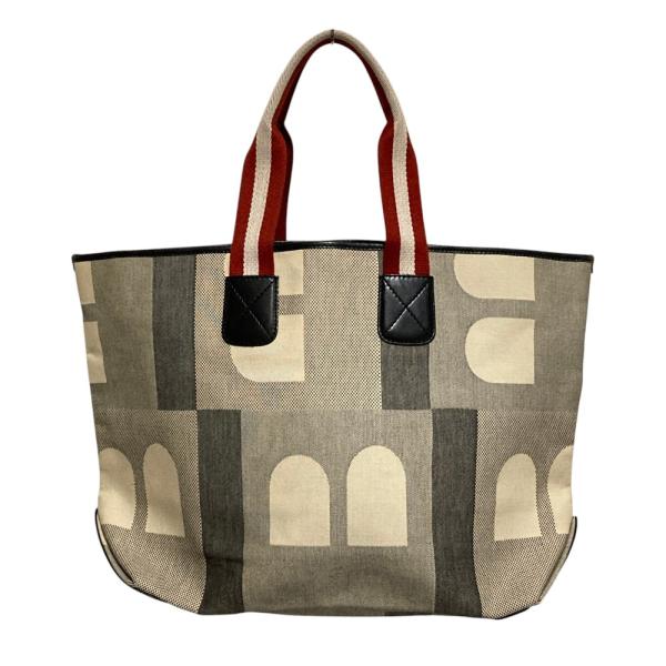 【商品名】BALLY バリー ビジーB ロゴキャンバス トートバッグ グレー 【ブランド】BALLY バリー_BALLY【対象】ユニセックス【ランク】A ※使用感はあるが、傷や汚れの少ない商品【カラー】グレー 【実寸サイズ】高さ31cm、幅...
