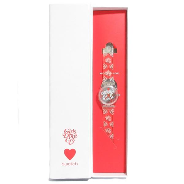 【商品名】SWATCH x VERDY GIRLS DON’T CRY ヴェルディ ガールズドントクライ スウォッチ 腕時計 クリア【ブランド】Swatch スウォッチ【対象】メンズ【ランク】A ※使用感はあるが、傷や汚れの少ない商品【カラ...