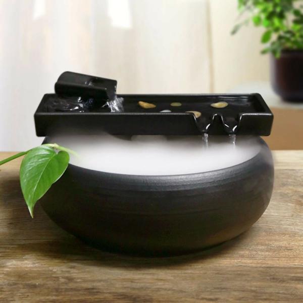 サイズ:20x22x13CM材質:セラミック  自然の陶器品で数年にも芸術品なりの高度の魅力が失わない。高品質のセラミック製、防錆性、防錆性、フェードレス、耐久性に優れています。USB式のポンプなので、最初に水を入れれば、近くに水道の蛇口が...