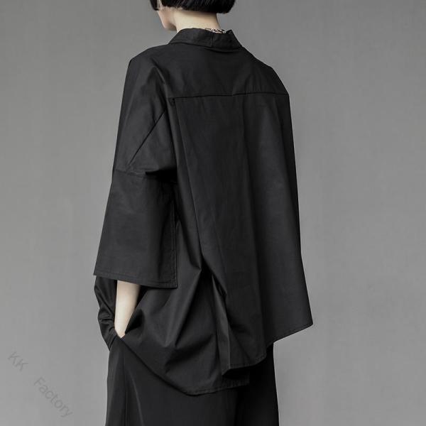 【原産国／製造国: 中国】  .春、コーデ、レディース、ファッション、オシャレ、カワイイ、シンプル、きれいめ、ナチュラル、上品カジュアル、婦人服、夏、半袖、黒、シャツ、七分袖、トップス、体型カバー、大人可愛い、通勤、普段着、おすすめ、人気、...
