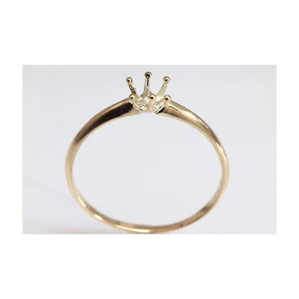 サイズ限定、Ｋ10ＹＧ製の空枠ですこの枠にはラウンドカットの直径 3.5ミリ（誤差0.3ミリ）のルースを留めることが出来ます。○ルース形状：ラウンドカット○ルースサイズ：3.5ミリ○素材：K10YG○重量：約0.9グラム(#11)○要リング...