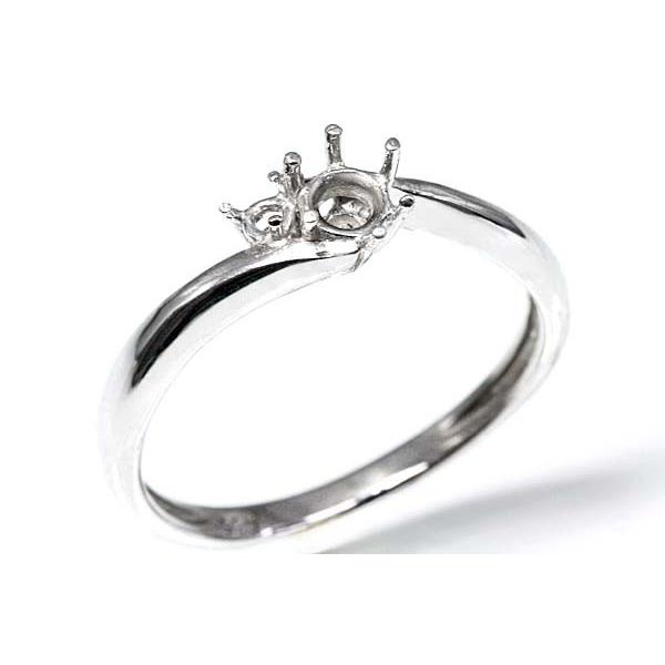 上下にアームのラインが交差する６本爪のリング。この枠にはラウンド直径３．５ミリ（誤差0.2ミリ）のルースを留めることが出来ます。○ルース形状：ラウンド○ルースサイズ：φ3.5ミリ○素材：選択してください。○重量：約1.4グラム（ＳＶ925の...