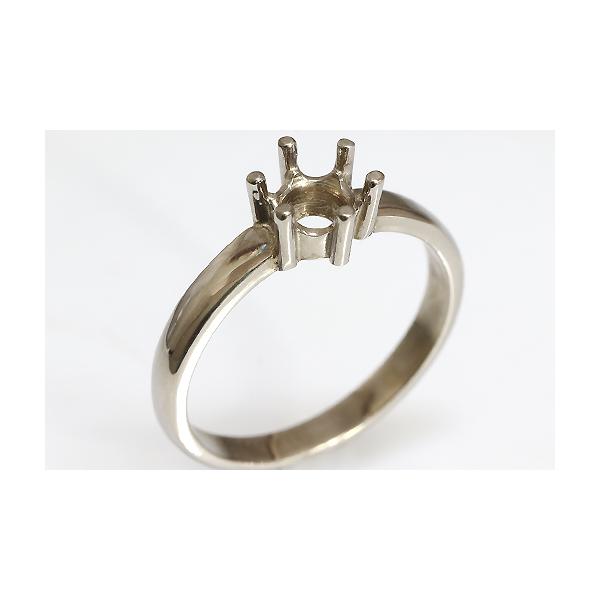 6本爪めのしっかり目のリング空枠。この枠にはラウンドφ 5.0ミリ（誤差0.2ミリ）のダイヤモンドカットのルースを留めることが出来ます。○ルース形状：ラウンド（ダイヤモンドカット）○ルースサイズ：φ5．０ミリ○素材：選択してください。○重量...