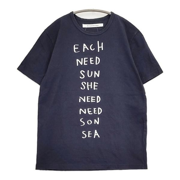 M100283-92608-19    EEL プリントTシャツ サイズM クルーネック 半袖Ｔシャツ カットソー ネイビー イール 5-0806S 100283【参考ランク】B【全体の印象】使用感が見受けられますが、使用する上で支障となる...