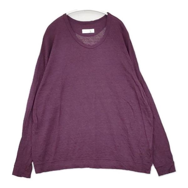 M100285-92608-29    TrAnsference T/f リネン 麻 長袖Ｔシャツ カットソー ロンＴ パープル トランスファレンス 6-0330M 100285【参考ランク】A-B【全体の印象】やや使用感はありますが、全体...