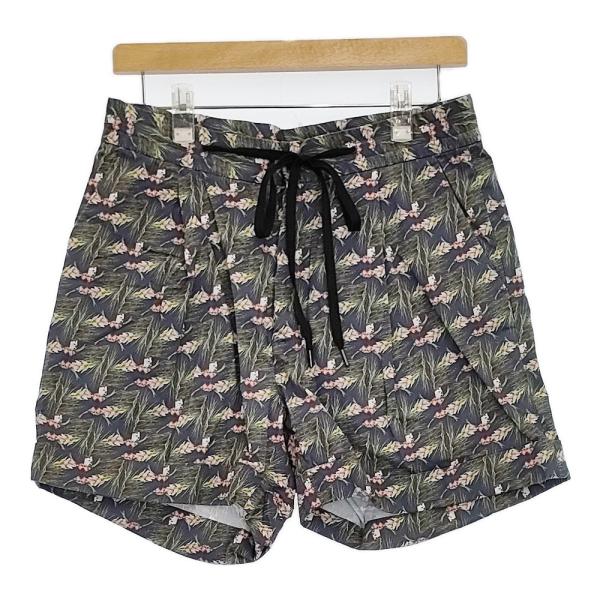 M100363-92608-19    Milok ボタニカル柄 M-141403 サイズS ショートパンツ ハーフパンツ ショーツ グレー グリーン ミロック 5-0806S 100363【参考ランク】B【全体の印象】使用感が見受けられま...