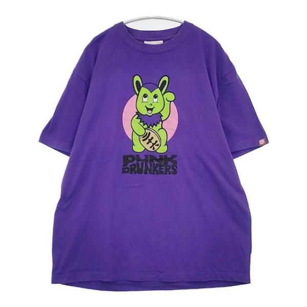 M100418-93908-29    PUNK DRUNKERS プリント サイズXL 半袖Ｔシャツ カットソー パープル パンクドランカーズ 6-0422S 100418【参考ランク】A-B【全体の印象】やや使用感はありますが、全体的な...