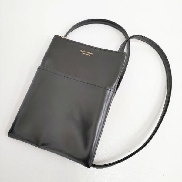 L101281-92408-25    CLASKA G&amp;S DO BANK フラットポシェット ポーチ ショルダーバッグ ブラック クラスカ 6-0405G 101281【参考ランク】A-B【全体の印象】やや使用感はありますが、全...