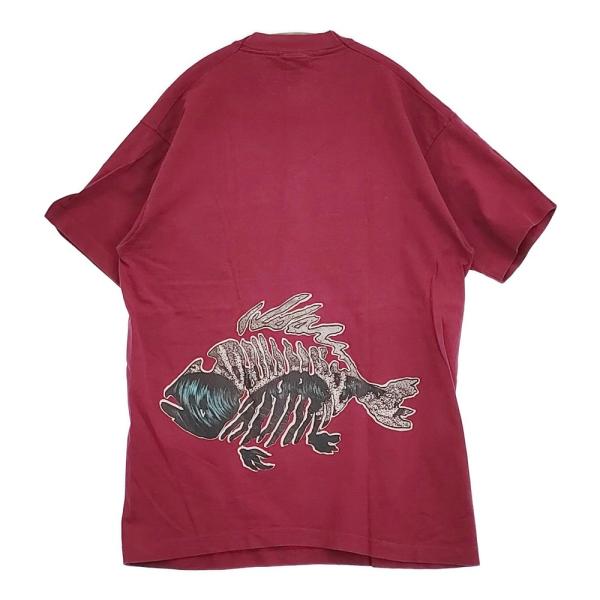 M101787-923408-79    BRONZ AGE ブロンズエイジ スカルフィッシュ 90年代 USA製 サイズL 半袖Ｔシャツ カットソー レッド 6-0501S 101787【参考ランク】B-C【全体の印象】使用感・ダメージが...