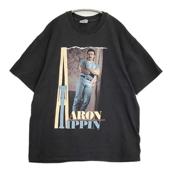 M101879-924008-89    Hanes USA製 Aaron Tippin アーロン ティピン アーティストTシャツ XL 半袖Ｔシャツ カットソー ブラック ヘインズ 6-0512S 101879【参考ランク】B【全体の印象...