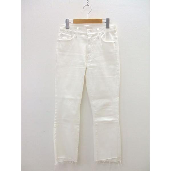 L197274-935368-99    MOTHER INSIDER CROP STEP FRAY Glass Slipper 1157-308 サイズ26 クロップドパンツ ホワイト レディース マザー 2-0807M 197274【参...