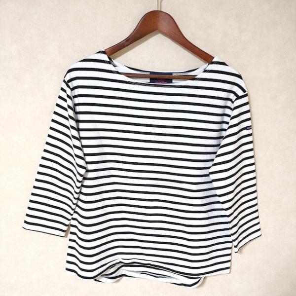 L202191-1972082-39    green label relaxing CHANTECLAIR別注 ボーダー ボートネック カットソー ホワイト ブラック グリーンレーベル 3-0116M 202191【参考ランク】A-B【全...