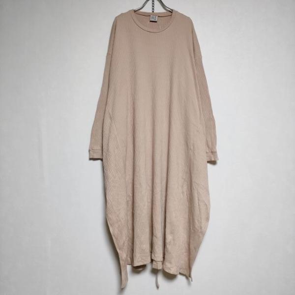 L227667-191800815-59    baserange Shaw Long Sleeve Kaftan リブラップ ワンピース ピンクベージュ ベースレンジ 4-0303M 227667【参考ランク】A-B【全体の印象】やや使用...