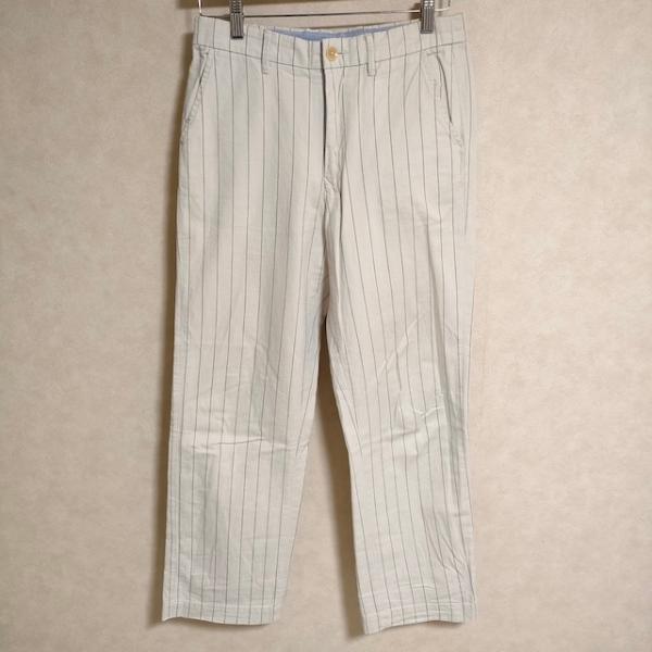 L234807-1939081-29    45R/45rpm ストライプ コットン サイズ2 チノパンツ アイボリー ネイビー フォーティーファイブアールピーエム 4-0402G 234807【参考ランク】B【全体の印象】使用感・ダメージ...