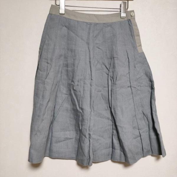 L236264-19390813-29    MARGARET HOWELL 578-132018 リネン スカート ライトブルー マーガレットハウエル 4-0427M 236264【参考ランク】B【全体の印象】使用感が見受けられますが、使...