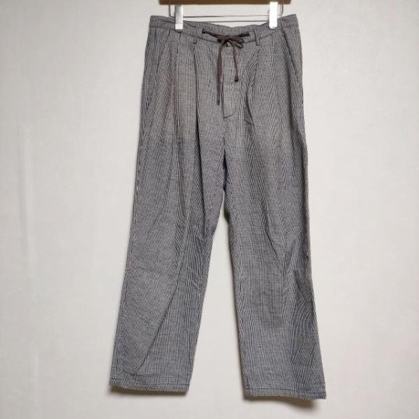 L243405-191950813-69    Khadi and Co インド製 コットン サイズS パンツ ホワイト グレー カディ アンド コー 4-0824G 243405【参考ランク】C【全体の印象】使用感・ダメージがあります。※...