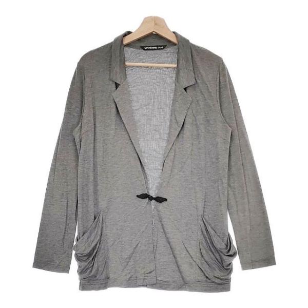 L245198-191300813-49    VIVIENNE TAM チャイナボタン リセヨル ジャケット グレー ヴィヴィアンタム 5-0224M 245198【参考ランク】B【全体の印象】使用感が見受けられますが、使用する上で支障と...