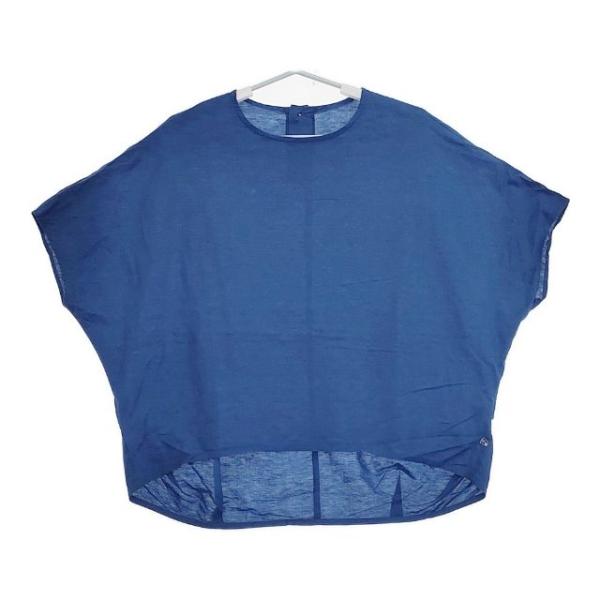 L246279-926008-89    HUIS コットンリネンコクーンプルオーバー ブラウス シャツ ブルー ハウス 5-0720S 246279【参考ランク】A-B【全体の印象】やや使用感はありますが、全体的な印象としては綺麗です。※...