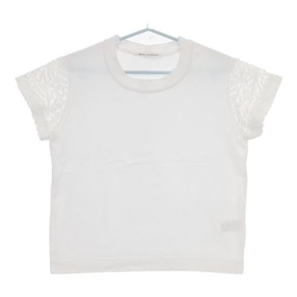 L246568-92608-29    BASIC AND ACCENT 袖透かしデザインTシャツ 半袖Ｔシャツ カットソー ホワイト ベーシックアンドアクセント 5-0706S 246568【参考ランク】A-B【全体の印象】やや使用感はあ...