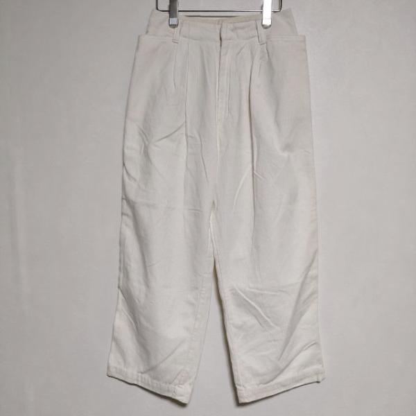 L250363-19546081-139    R&amp;D.M.Co- 7W CORDUROY HIGH WAIST PANTS コーデュロイ パンツ ホワイト オールドマンズテーラー 4-1212M 250363【参考ランク】A【全体...