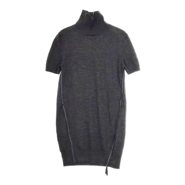 L253384-1965081-39    ERMANNO SCERVINO 半袖 ハイネック ロング丈 ウール サイズ40 ニット セーター エルマンノ シェルヴィーノ 4-1216T 253384【参考ランク】B【全体の印象】使用感・ダ...