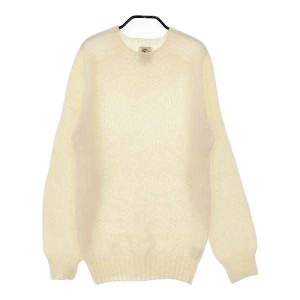 L254052-910408-49    NORTHERN CROFTER スコットランド製 34 ウール100％ クルーネック セーター ニット アイボリー ノーザンクロフター 4-1227T 254052【参考ランク】B【全体の印象】使...