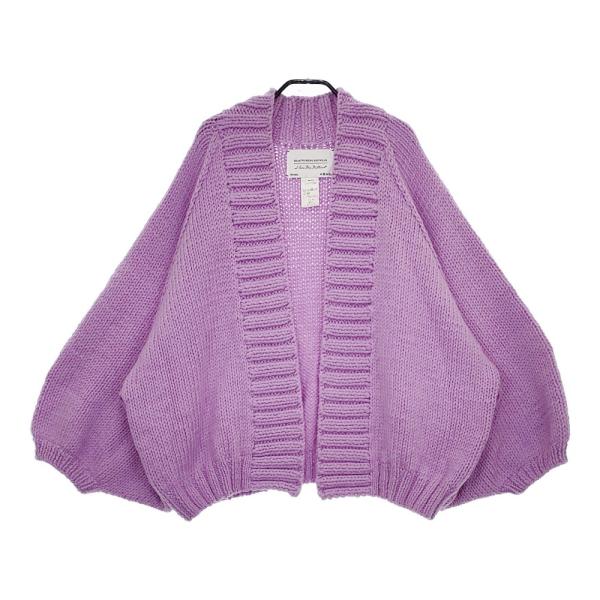 L255506-19299081-79    I Love Mr Mittens 18080923000530 ウール ボリュームスリーブ カーディガン ライトパープル アイラブミスターミトンズ 5-0112T 255506【参考ランク】B...