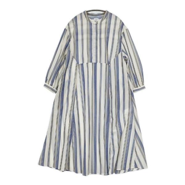 L256469-95208-39    URBAN RESEARCH DOORS UR TECH Smart Linen Touch 定価11000円 ワンピース ベージュ ブルー アーバンリサーチドアーズ 5-0731M 256469【参...