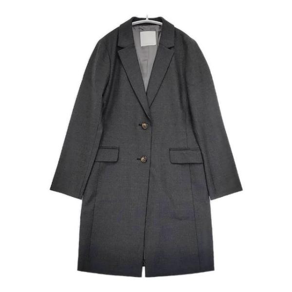 L256963-918608-69    GALLARDAGALANTE 未使用品 Saxony ウール サキソニー チェスターコート チャコールグレー ガリャルダガランテ 5-0820T 256963【参考ランク】S-A【全体の印象】ほと...