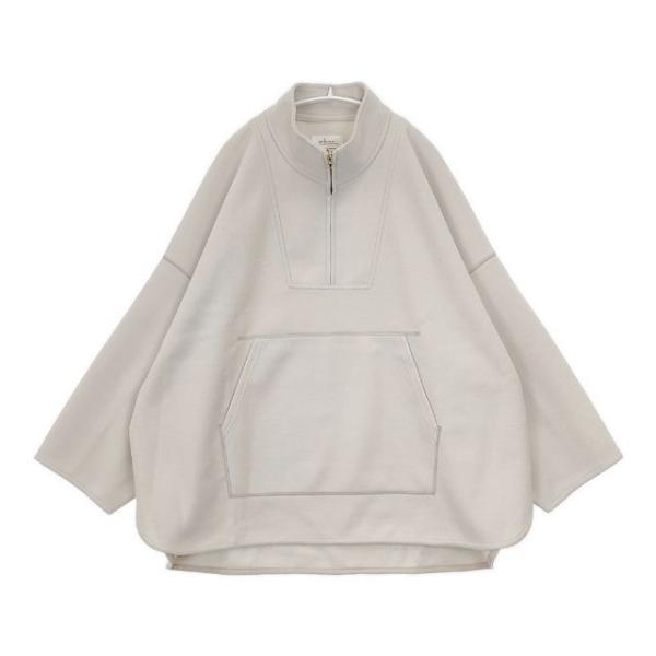 L257244-926008-89    CAFUNE zip up poncho pullover ハーフジップ ジャケット ブルゾン ライトベージュ カフネ 5-0924T 257244【参考ランク】A【全体の印象】使用感が少なく全体的...